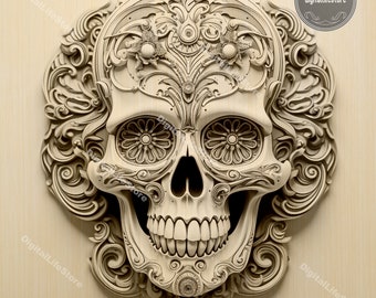 Skull 3d Illusion Laser Engraving Files With Glowforge Setting ,skull ...