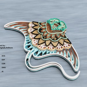 Fish Layered Mandala Laser Cut Files Batoidea,laser Cut,cnc Files ...