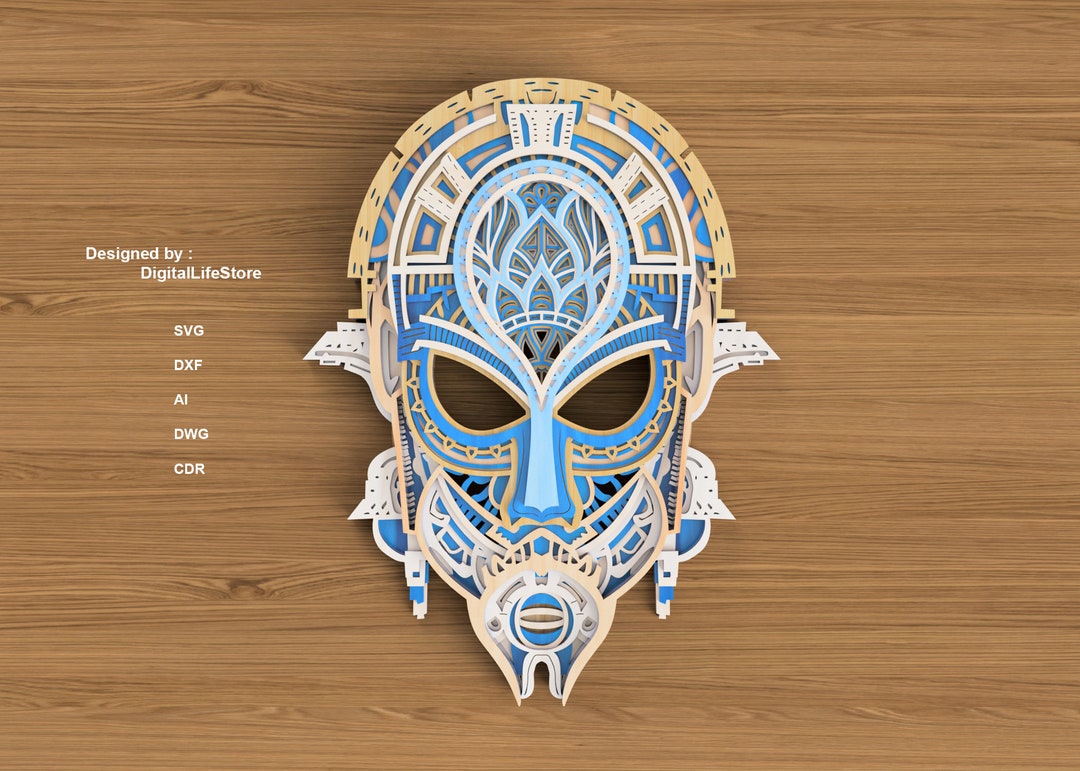 Layered Wearbale Mask Laser Cut Files Svg ,cnc Files Laser Cut ...