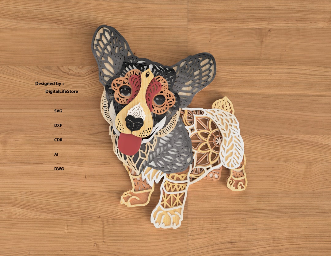 Dog Layered Laser Cut Files,cnc Laser Cut Svg Dxf Cricut,glowforge ...