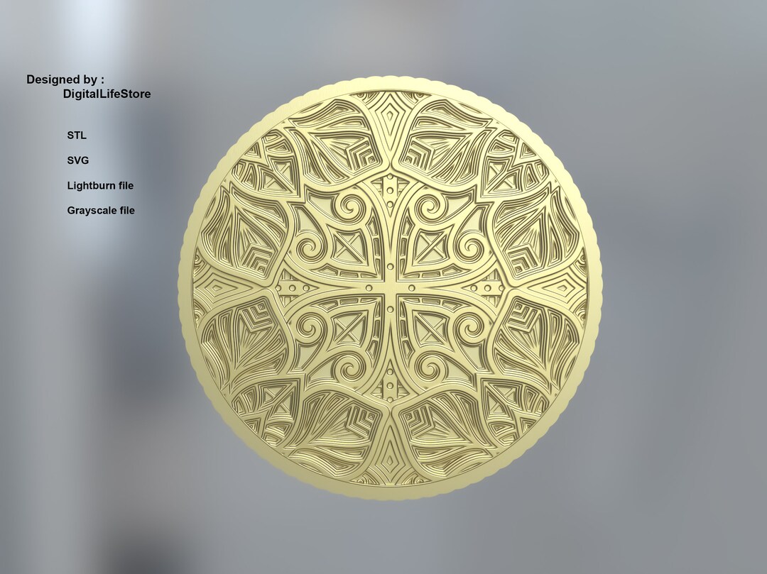 Layered Mandala 3d Engraving Files SVG,STL Fiber Laser Engraving ...