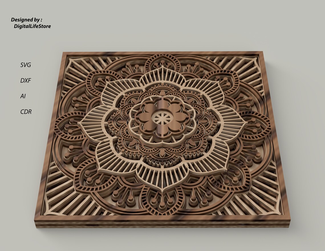 Multilayered Mandala Laser Cut Filescnc Laser Cut Vectorcnc - Etsy