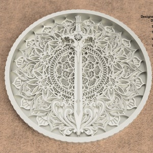 Layered Mandala Sword 3d Engraving Files,stl Fiber Laser Engraving ...