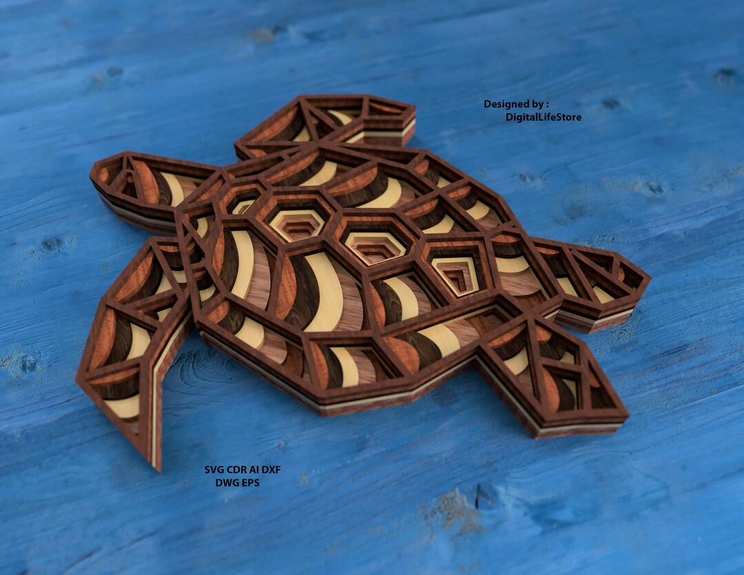 Turtle Geometric Layered Laser Cut Files,cnc Laser Cut Svg,cnc Router ...