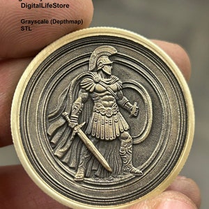 Warrior 3d Engraving Coin Files,fiber Laser Engraving Designs , Stl ...