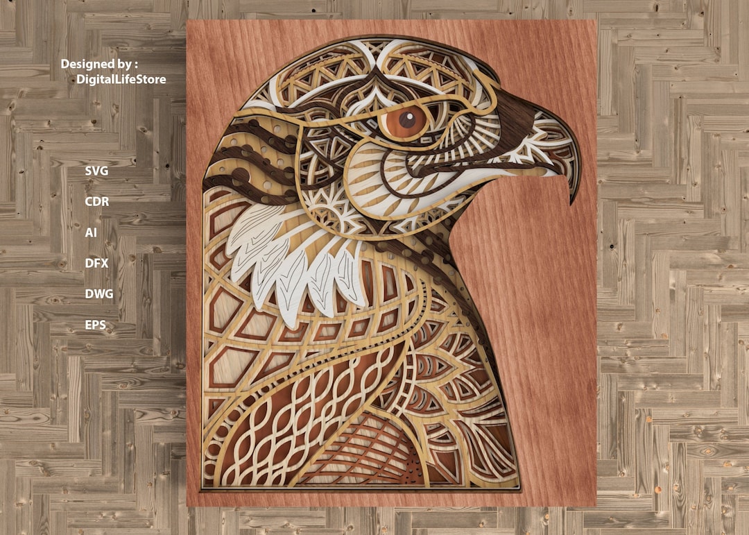 Eagle Multilayered Mandala Laser Cut Files,cnc Laser Cut Vector,cnc ...