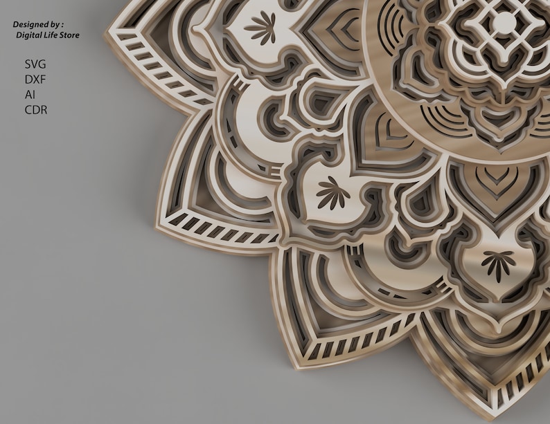 Multilayered Mandala Laser Cut Filescnc Laser Cut Vector Cnc - Etsy