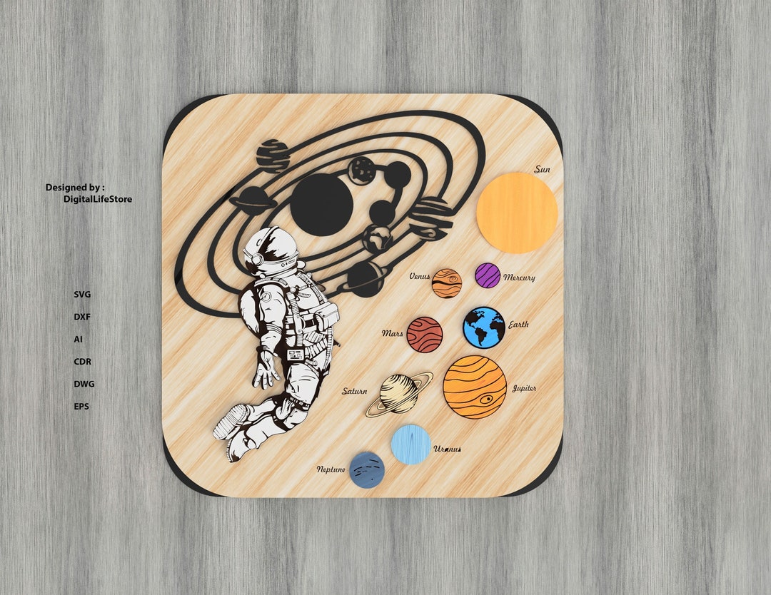 Solar System Educational Laser Cut Files,glowforge Cricut Files Svg Dxf ...