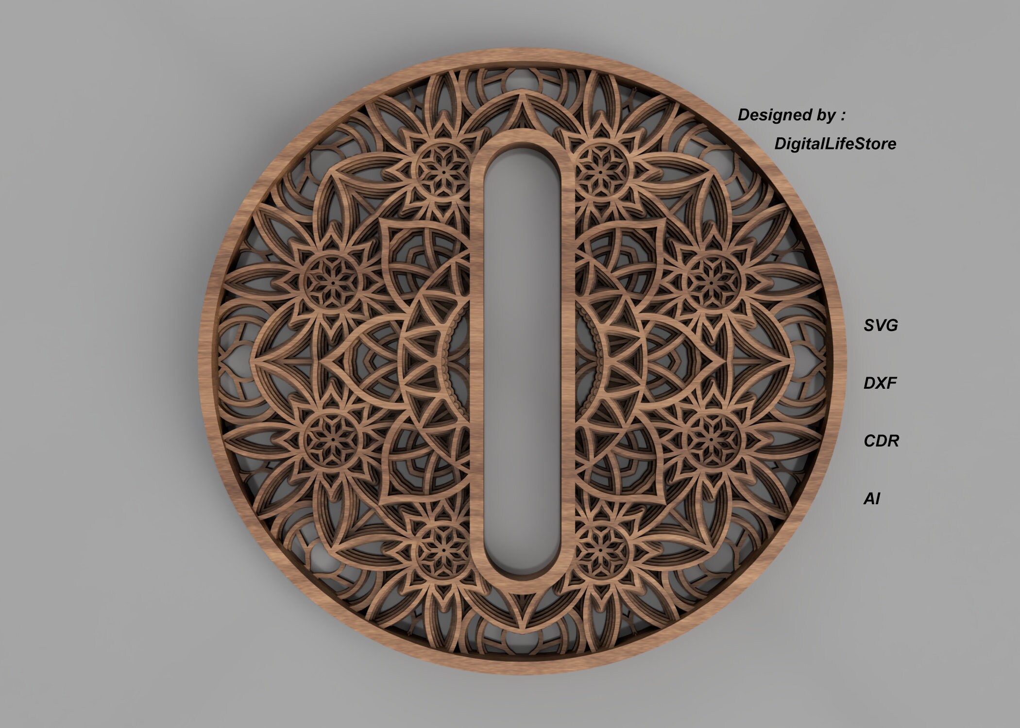 O Layered Letter mandala svgLASER CUT FILESlaser cut | Etsy