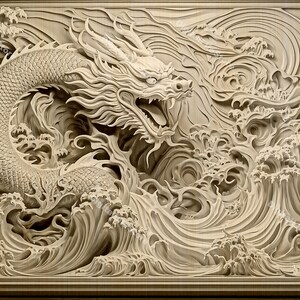 Dragon 3D Illusion Laser Engraving Files: Glowforge Ready - Etsy