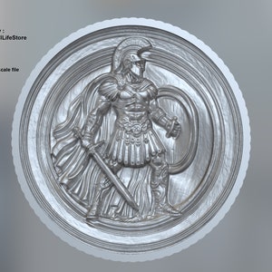 Warrior 3d Engraving Coin Files,fiber Laser Engraving Designs , Stl ...