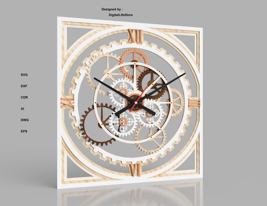 Mechanical Clock LASER CUT Files,cnc Router Files,cnc Files,laser Cut ...