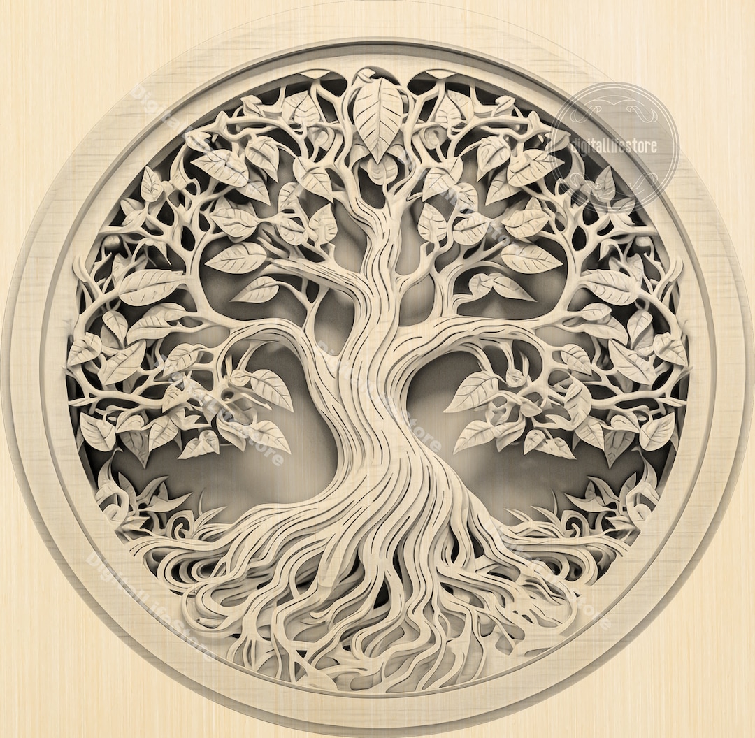 Tree of Life Illusion Laser Engraving Files With Glowforge Setting ...