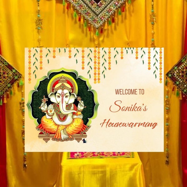 Ganesh Puja Welcome Sign - Etsy
