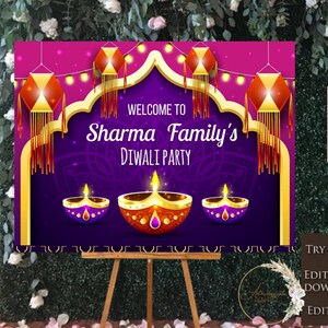 Welcome Diwali Signs & Diwali Party Signs Diwali Welcome - Etsy