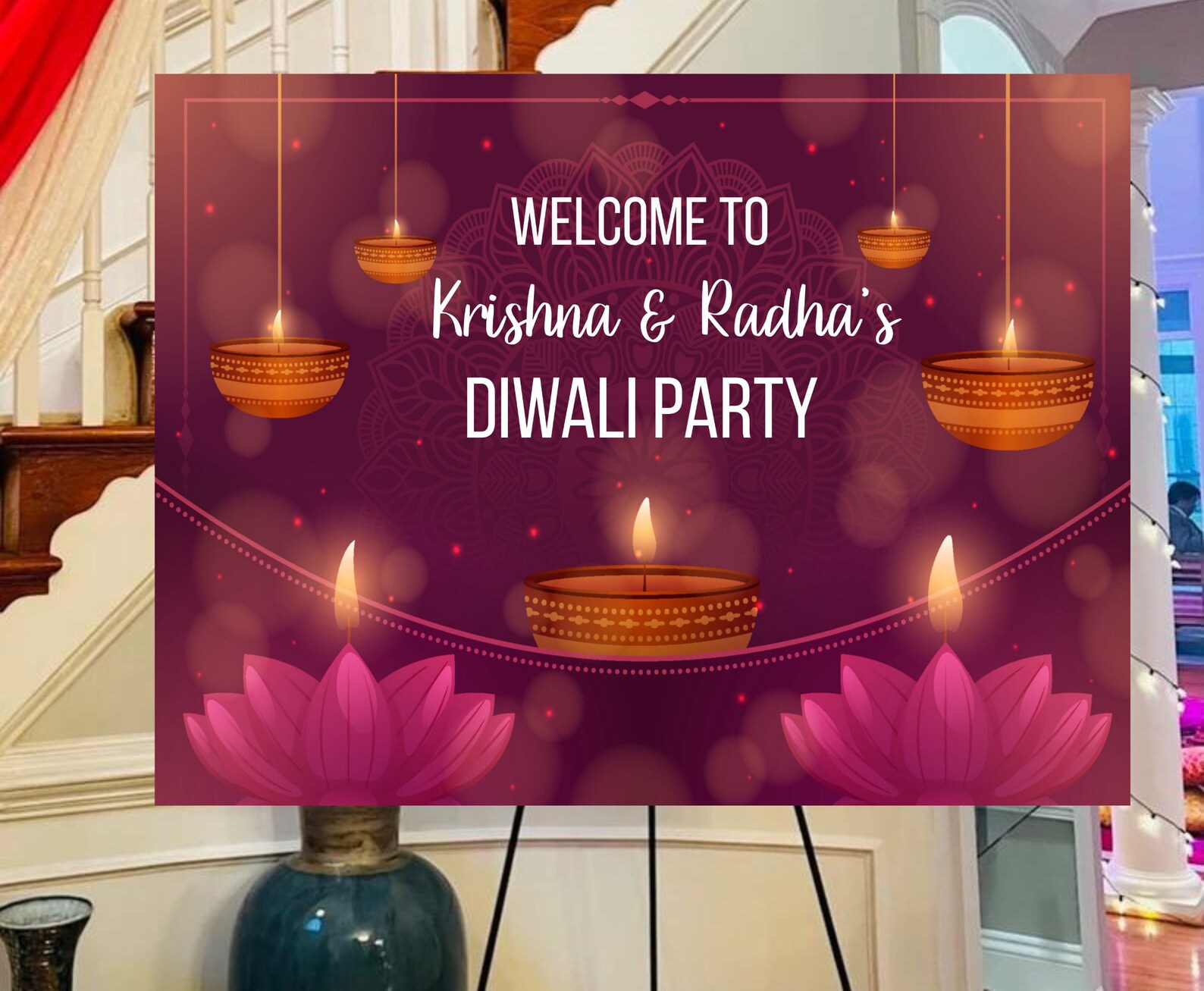 Welcome Diwali Signs & Diwali Party Signs Diwali Welcome - Etsy
