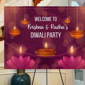 Welcome Diwali Signs & Diwali Party Signs Diwali Welcome - Etsy