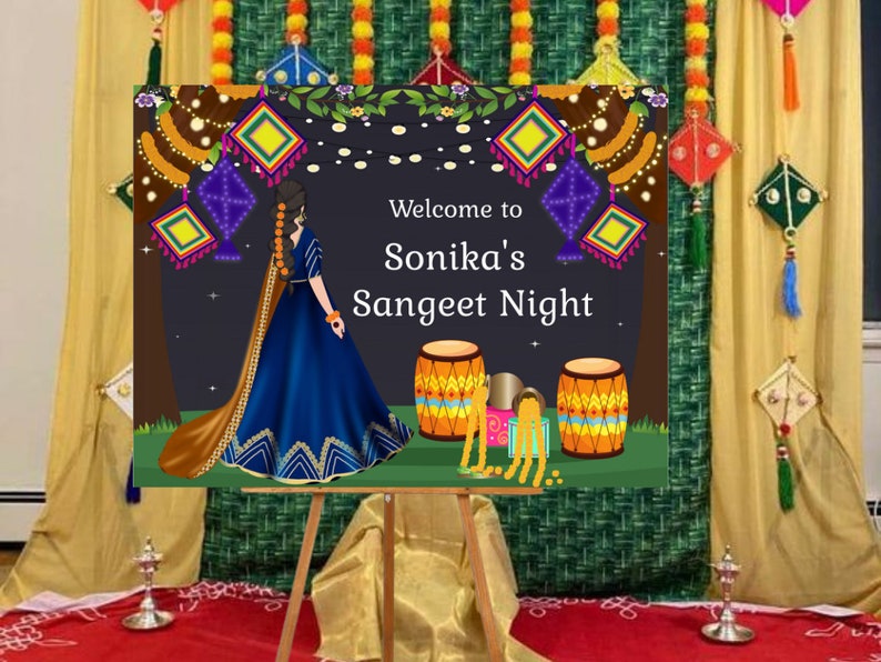 Sangeet Sign Wedding Dholki Sign Punjabi Weddings Pakistani - Etsy