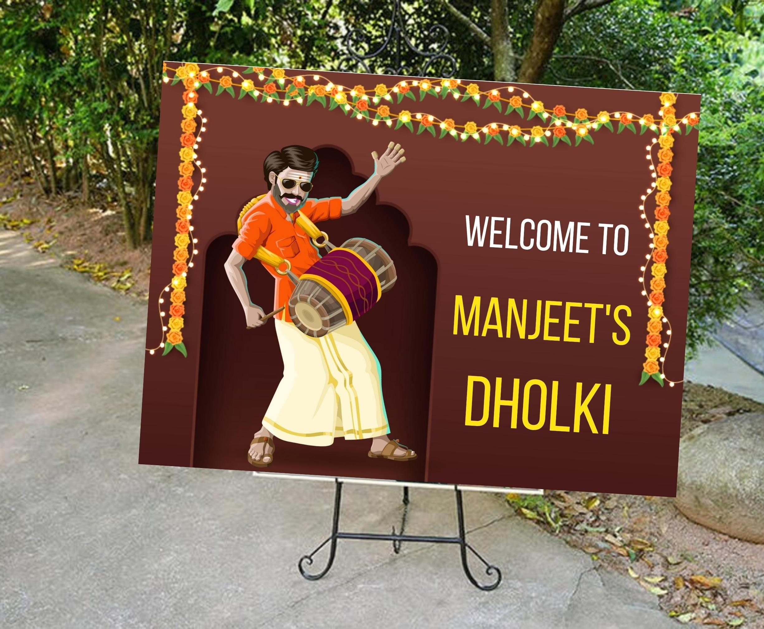 Dholak Welcome Signs as Dholki Welcome Signs Dholak Night - Etsy
