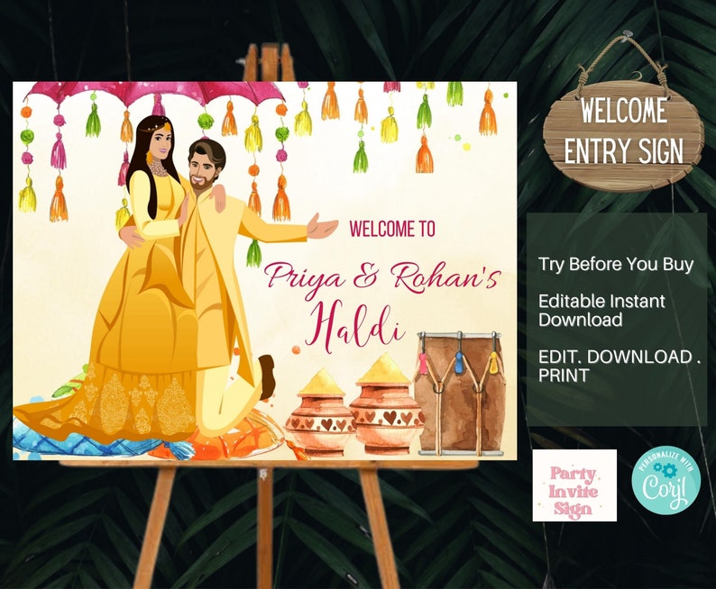 Couple Haldi Signages & Pithi Signages, Haldi Decoration as Haldi Decor ...