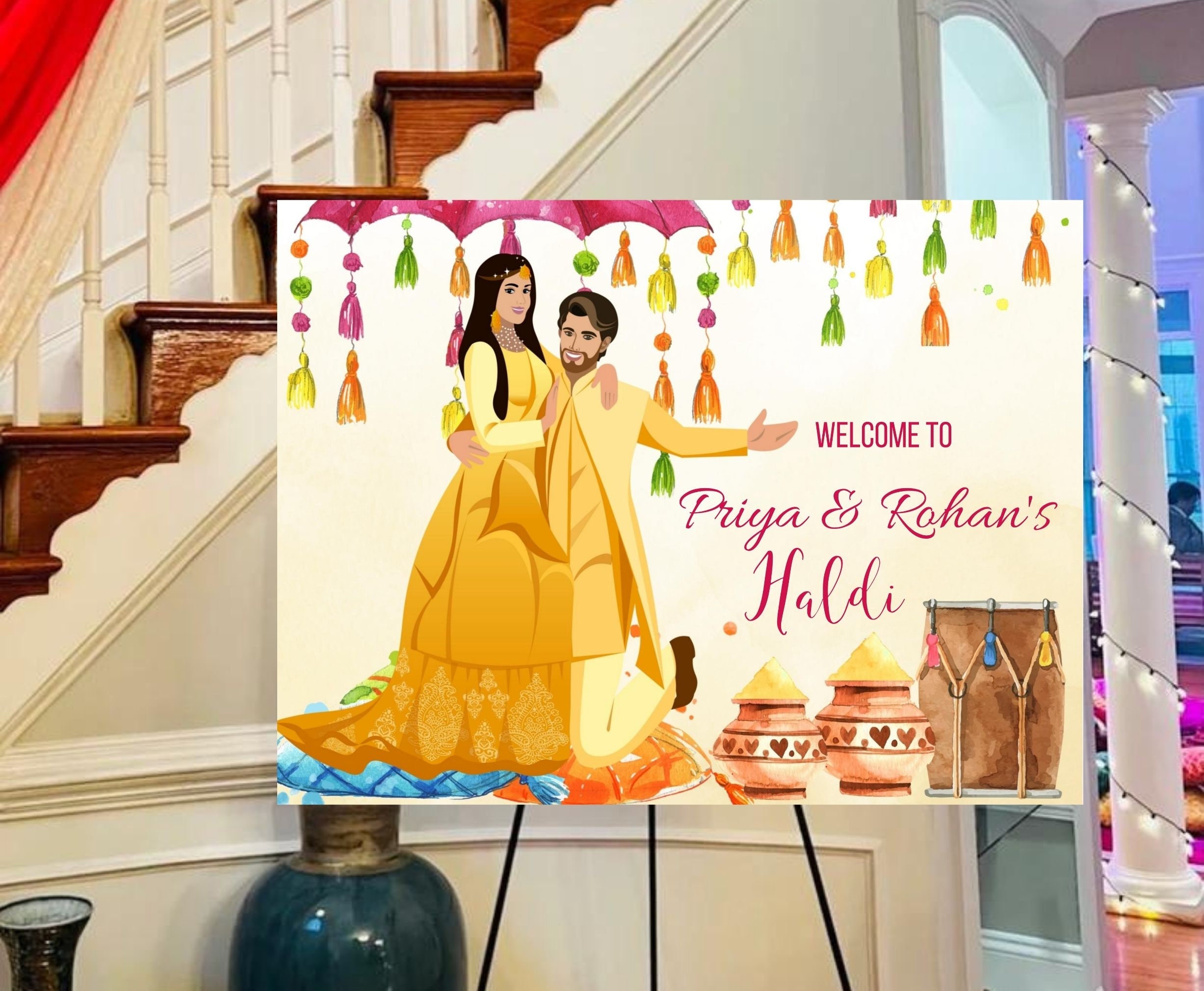 Couple Haldi Signages & Pithi Signages, Haldi Decoration as Haldi Decor ...