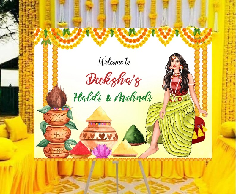 Haldi Posters as Welcome to Haldi Sign Haldi Welcome Signs & - Etsy