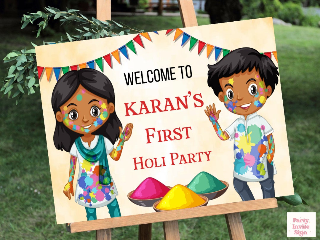Holi Sign, Holi Sign, Holi Banner, Customizable Holi Sign, Holi ...