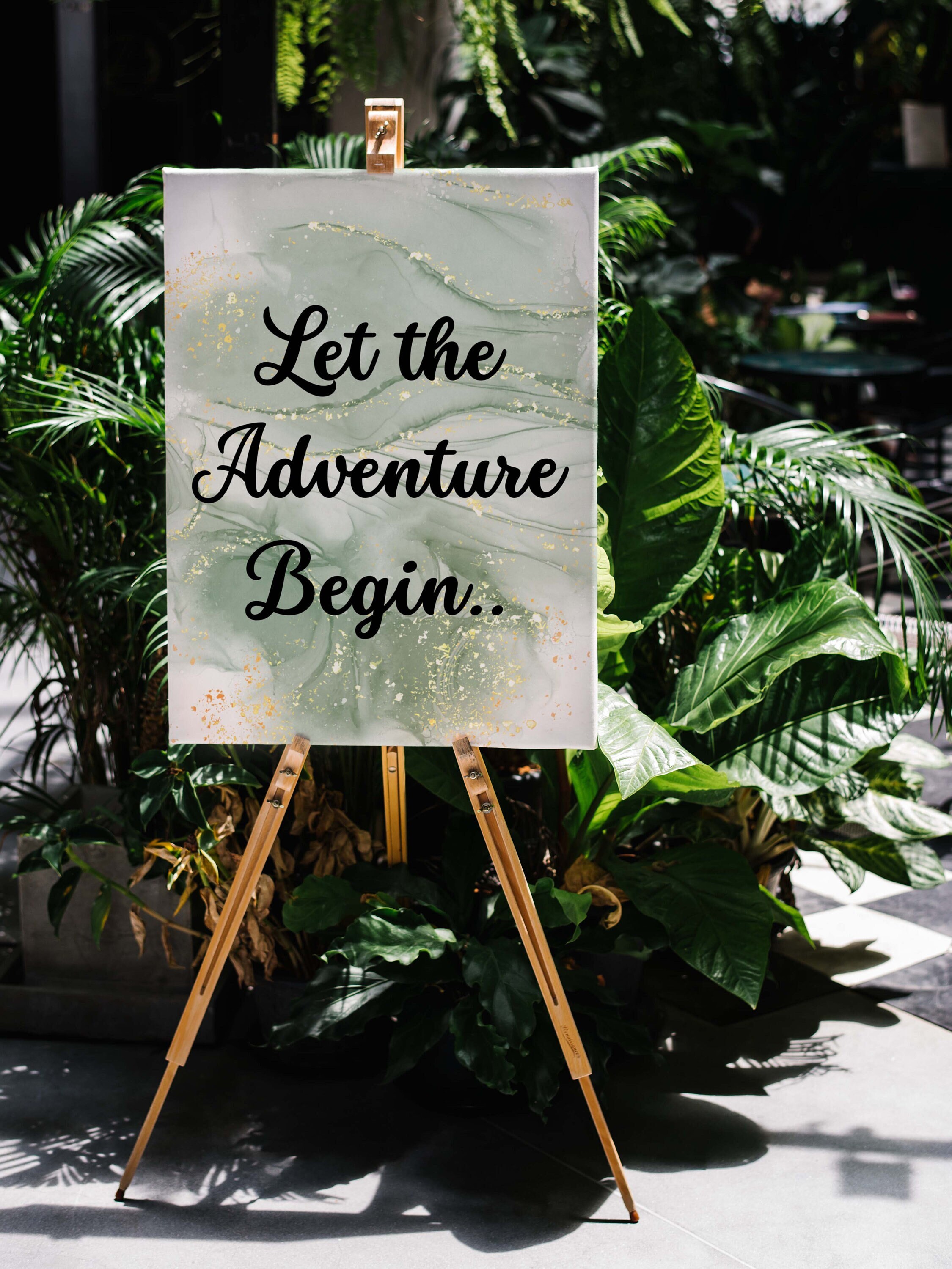 Let the Adventure Begin, Adventure Begins Wedding Welcome Sign Rustic ...