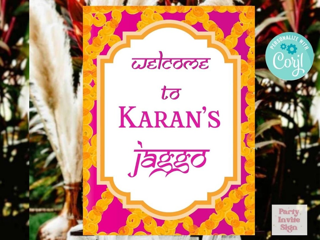 Jago Poster Jaggo Welcome Signs indian Jaggo Signs Jago - Etsy