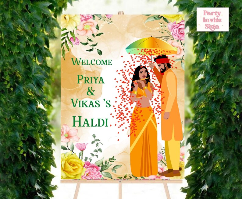Haldi Signs & Haldi Signs, Pithi Signages as Haldi Welcome Signs ...