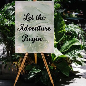Let the Adventure Begin, Adventure Begins Wedding Welcome Sign Rustic ...
