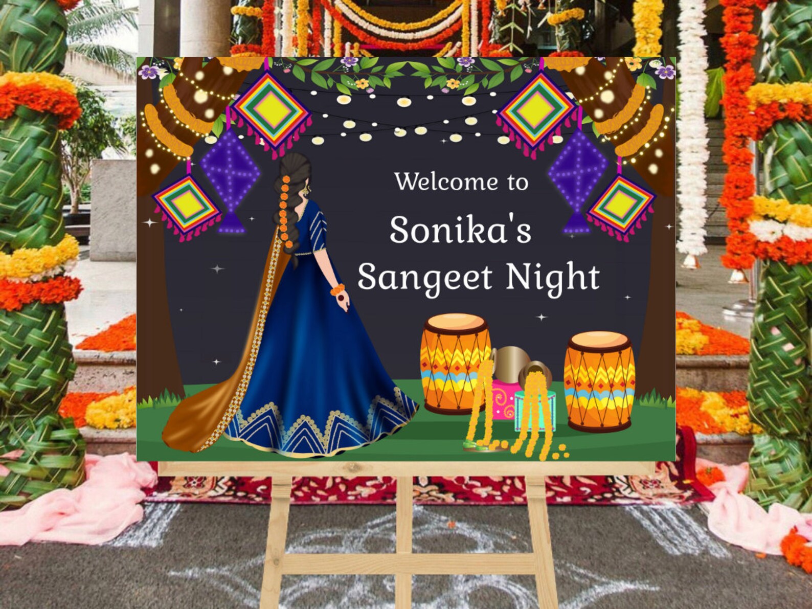 Sangeet Sign Wedding Dholki Sign Punjabi Weddings Pakistani - Etsy