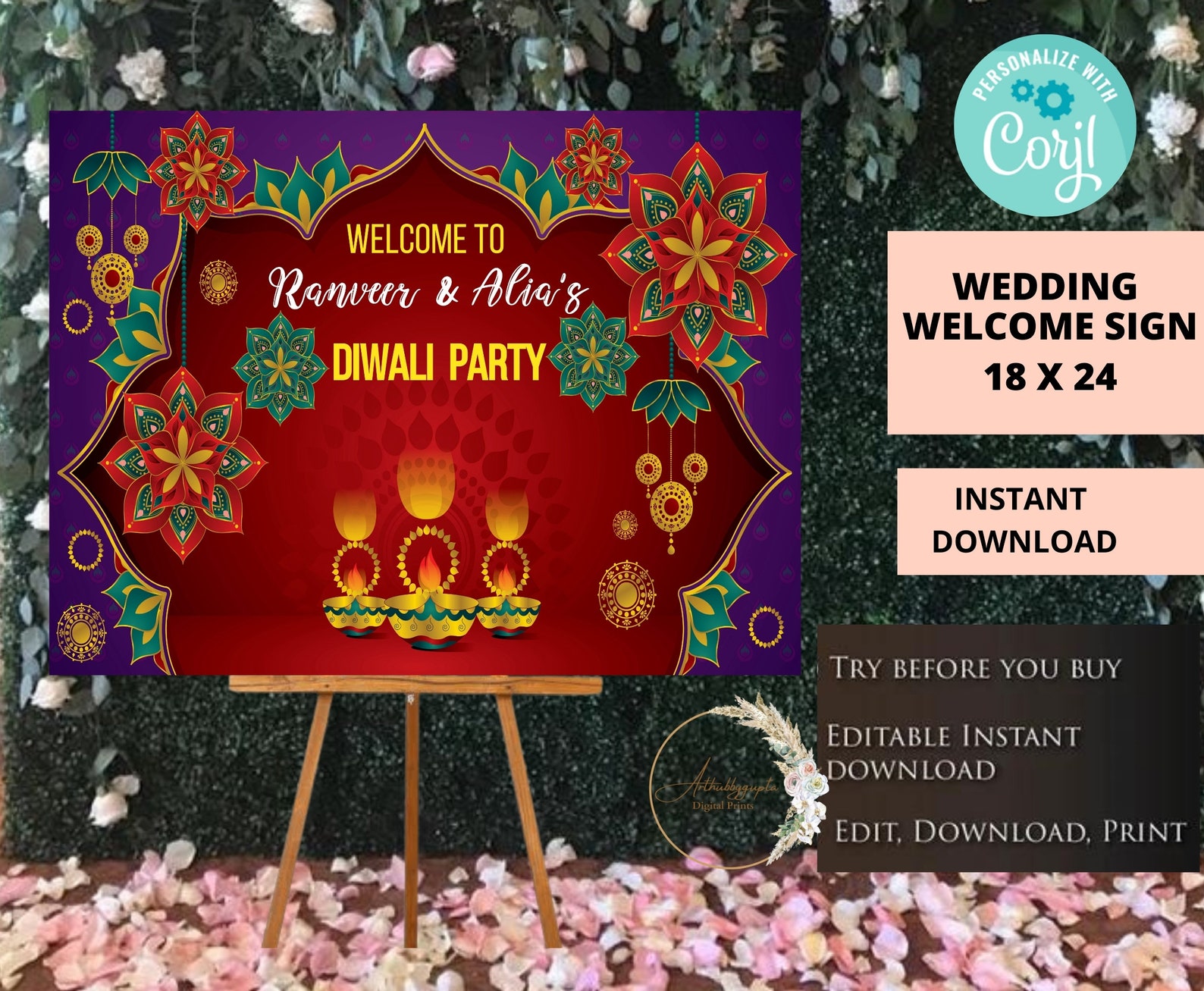 Welcome Diwali Signs & Diwali Party Signs, Diwali Welcome Signs as ...