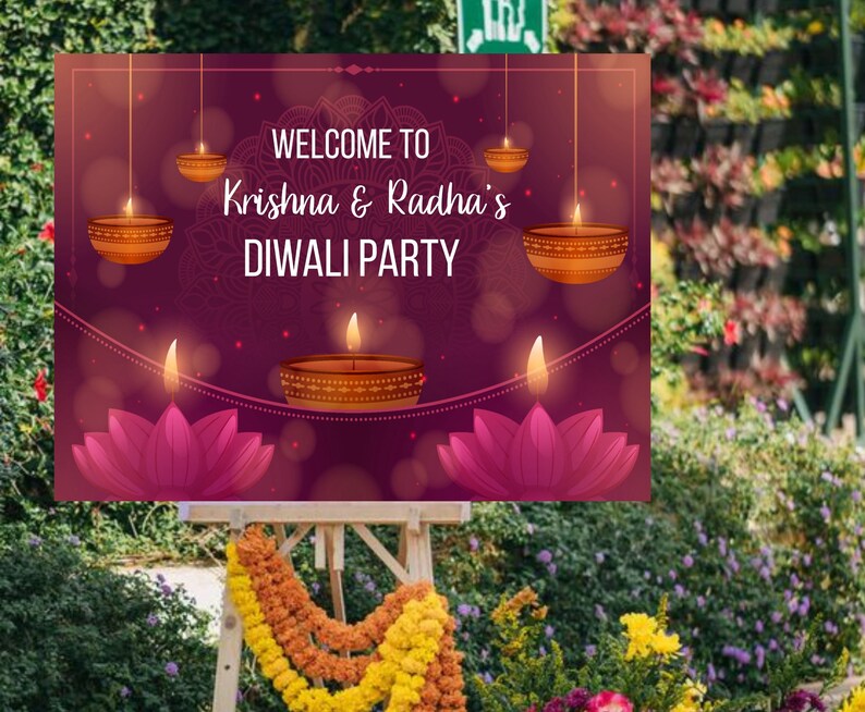 Welcome Diwali Signs & Diwali Party Signs Diwali Welcome - Etsy