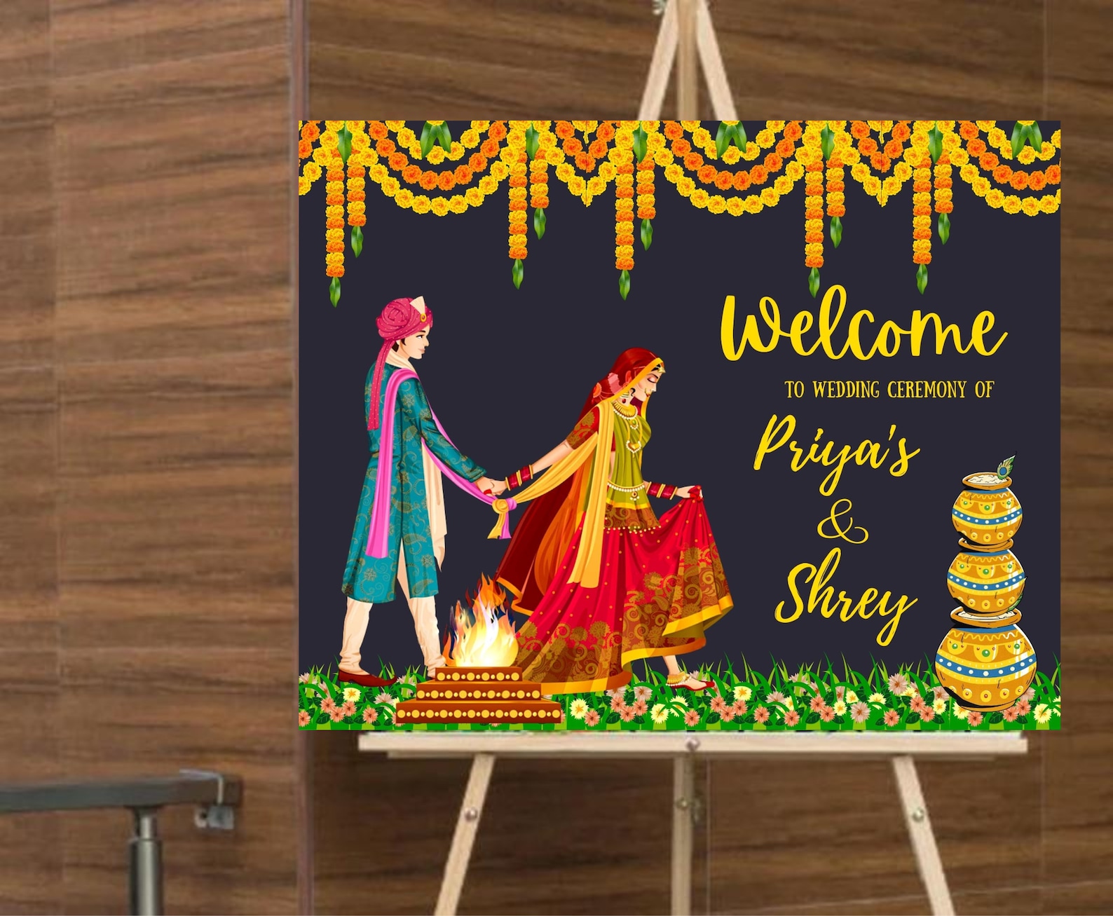 Phera Welcome Sign as Indian Wedding Welcome Board, Hindu Wedding ...