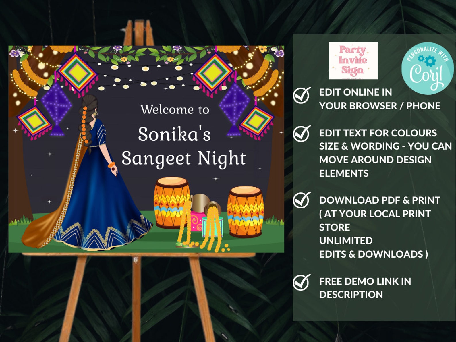 Sangeet Sign Wedding Dholki Sign Punjabi Weddings Pakistani - Etsy