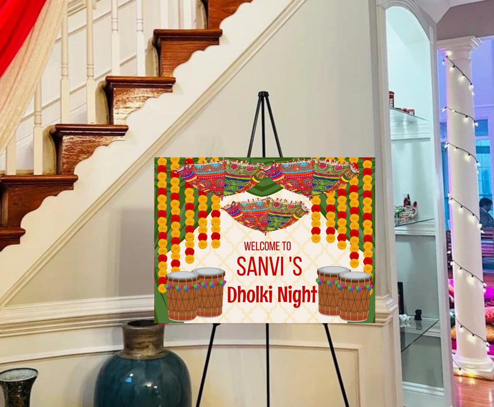 Dholki Signs With Umbrella Theme , Dholki Signages & Pithi Signages ...