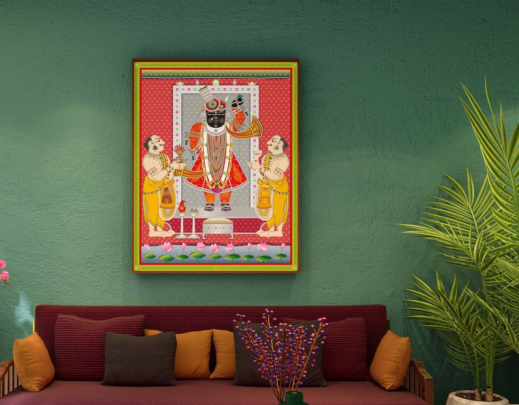 Shreenathji Pichwai, Modern Pichwai, Home Decor, Traditional Paintings ...