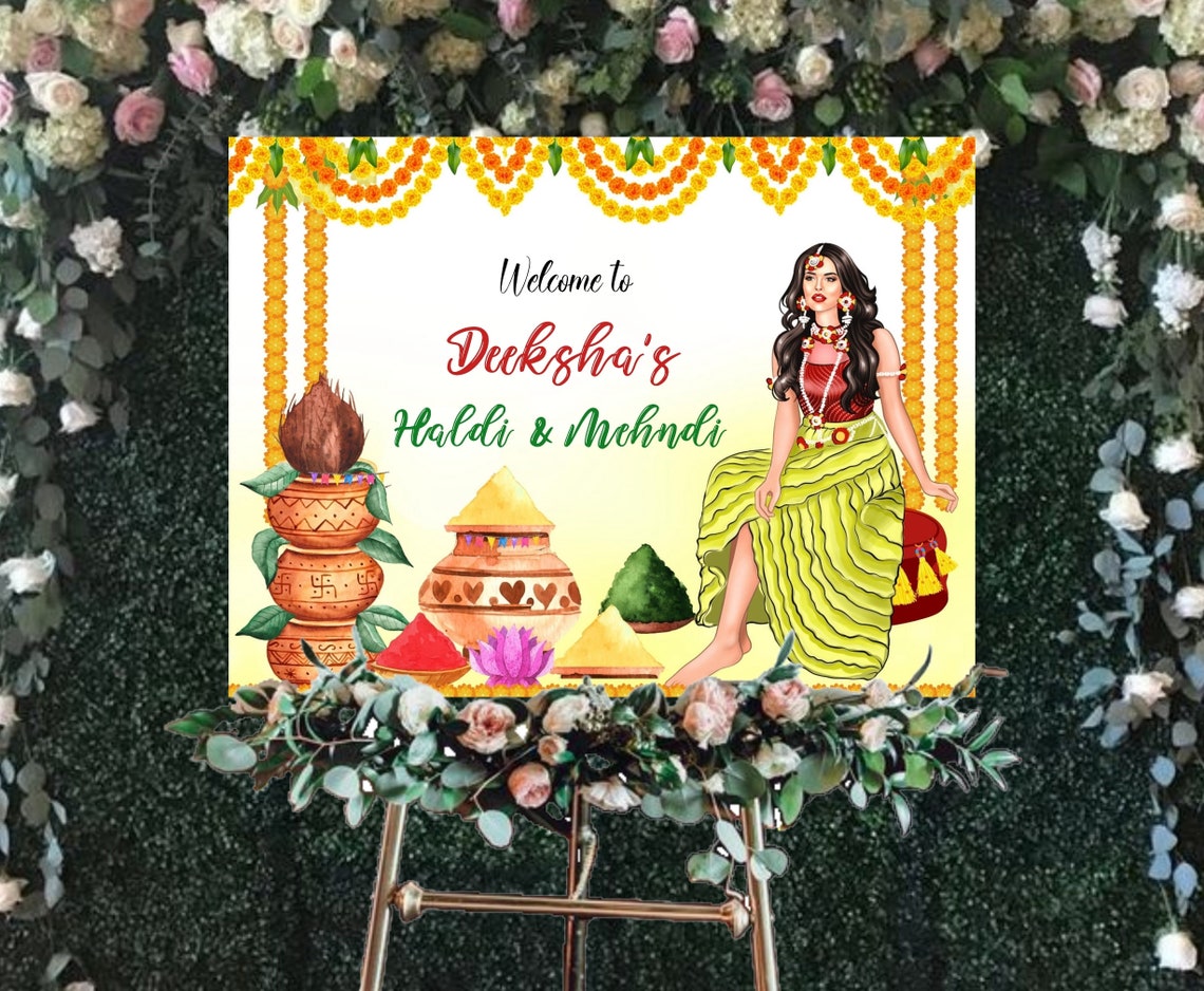 Haldi Posters as Welcome to Haldi Sign Haldi Welcome Signs & - Etsy