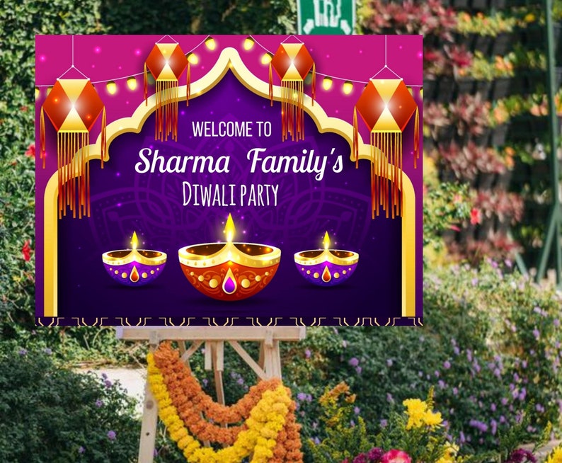 Welcome Diwali Signs & Diwali Party Signs, Diwali Welcome Signs as ...