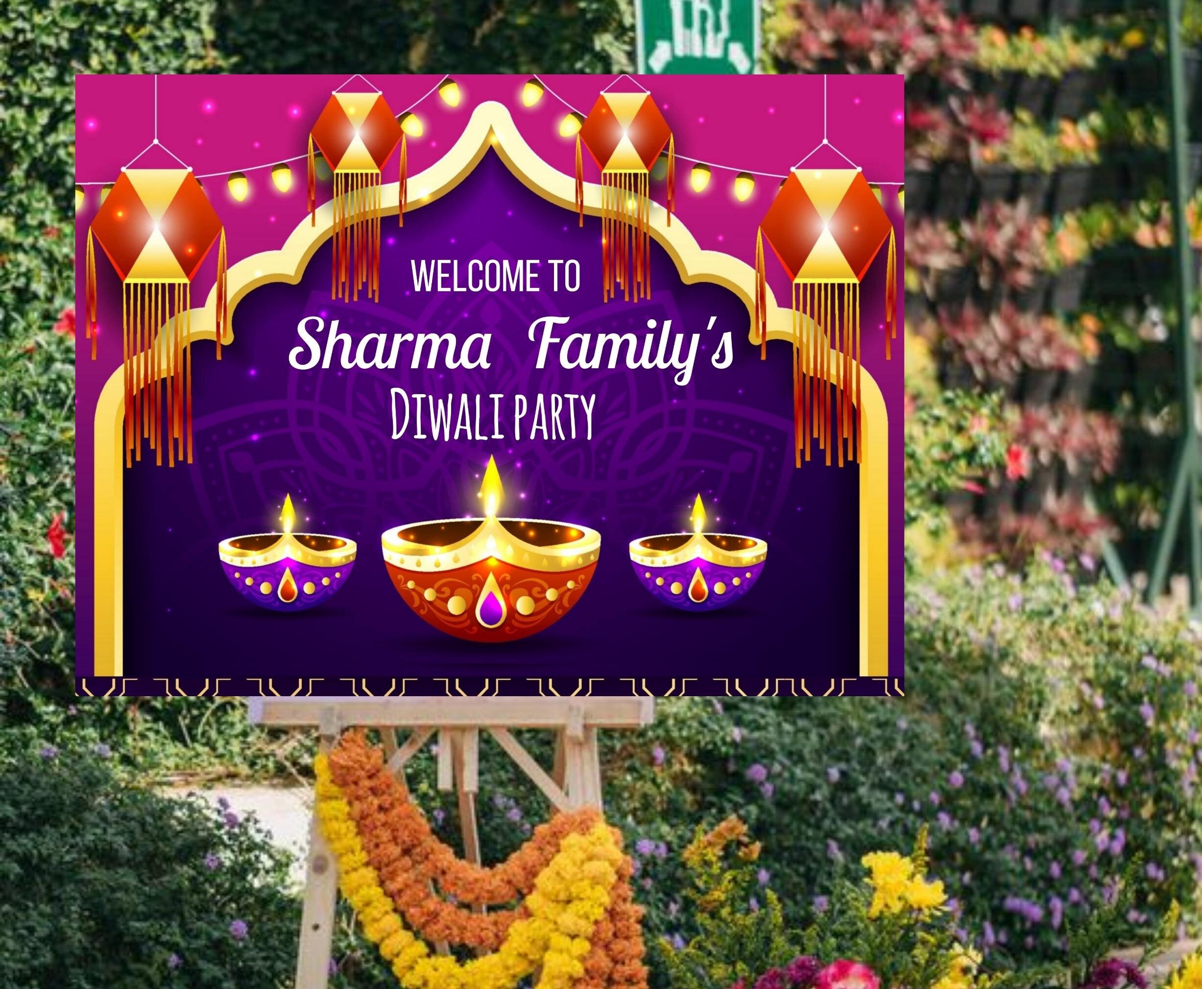 Welcome Diwali Signs & Diwali Party Signs, Diwali Welcome Signs as ...