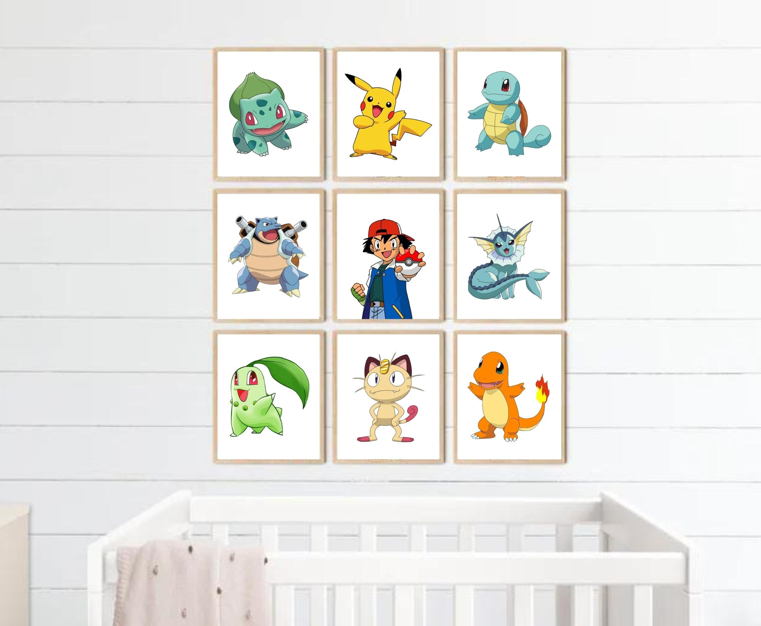 Set of 9 ,pokemon Print, Pokemon Poster Wall Art ,pokemons ,printable ...