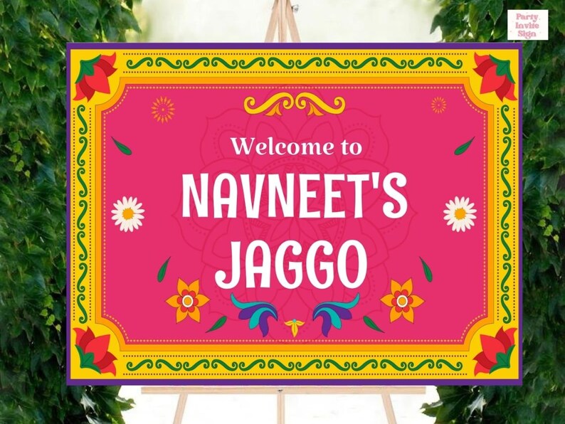 Jago Poster, Jaggo Welcome Signs ,indian Jaggo Signs, Jago Welcome ...