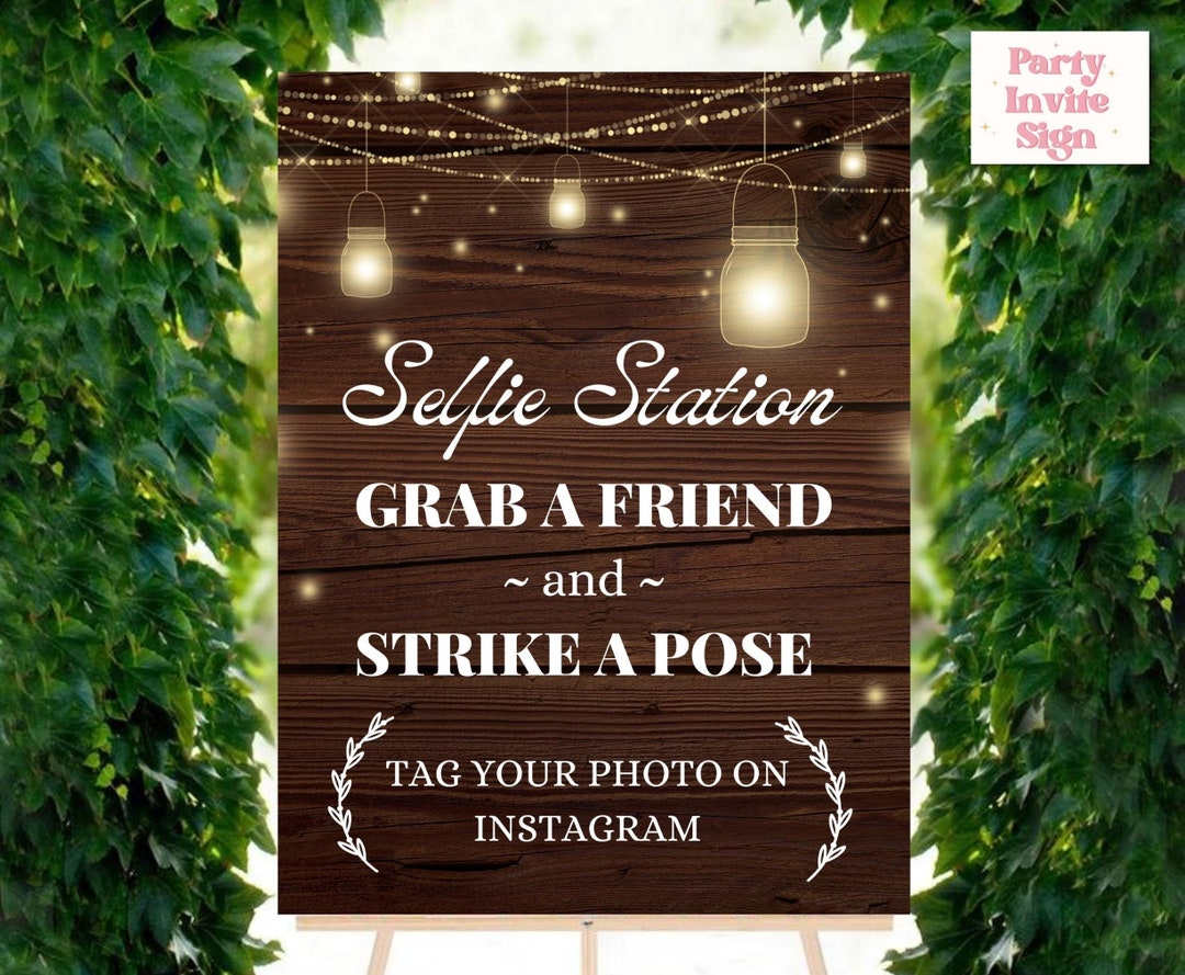 Wedding Signs, Selfie Station Sign, Wedding Decorations, Selfie Station ...