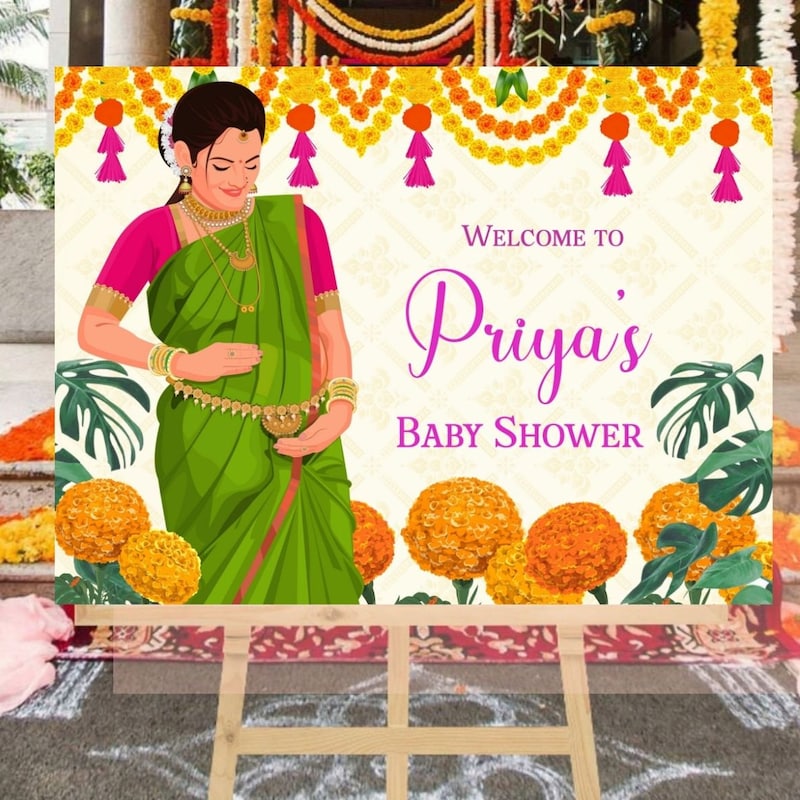 Seemantham Welcome Poster - Etsy