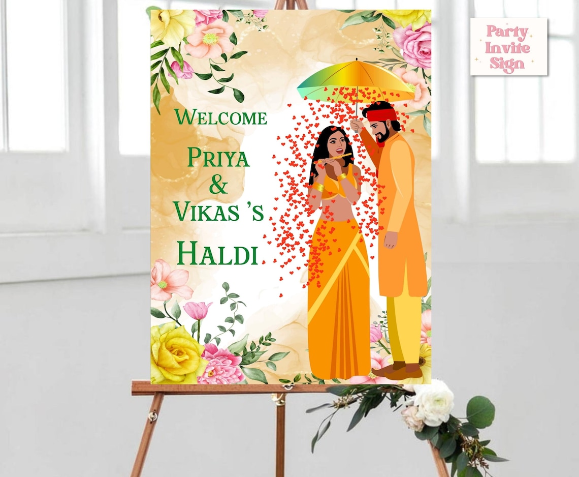 Haldi Signs & Haldi Signs Pithi Signages as Haldi Welcome - Etsy