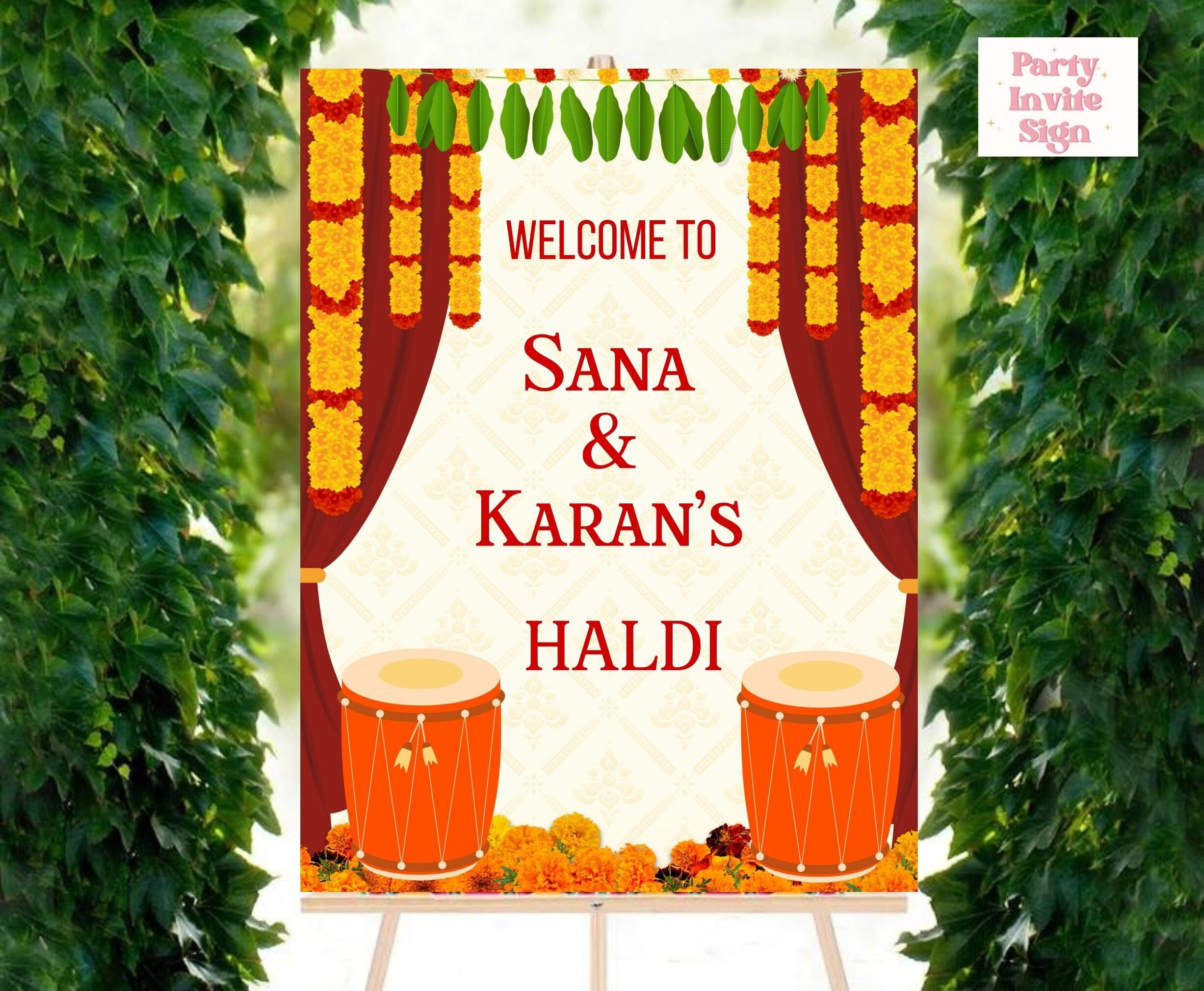 Welcome to Haldi Signs as Haldi Welcome Signs, Couple Haldi Signages ...
