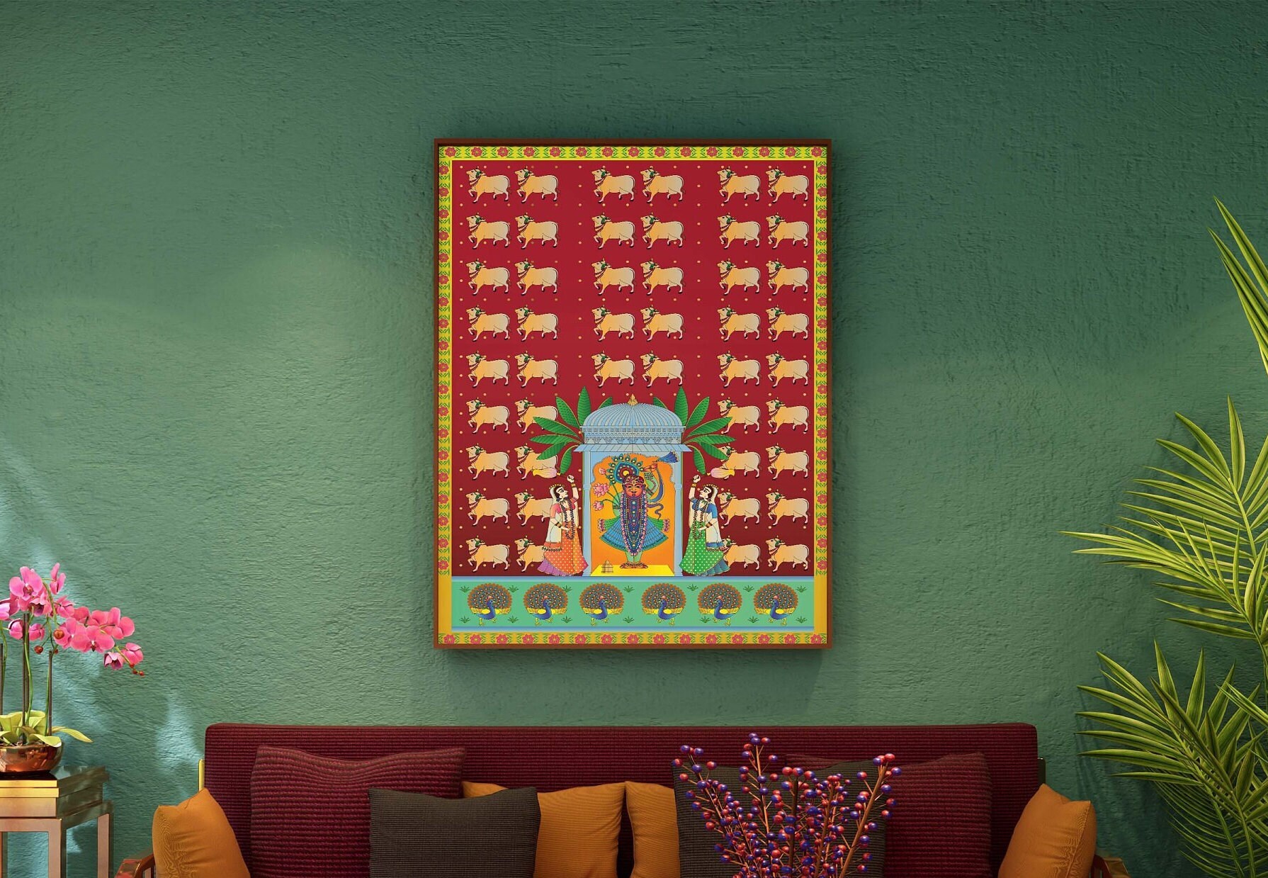 Shreenathji Pichwai, Modern Pichwai, Home Decor, Traditional Paintings ...