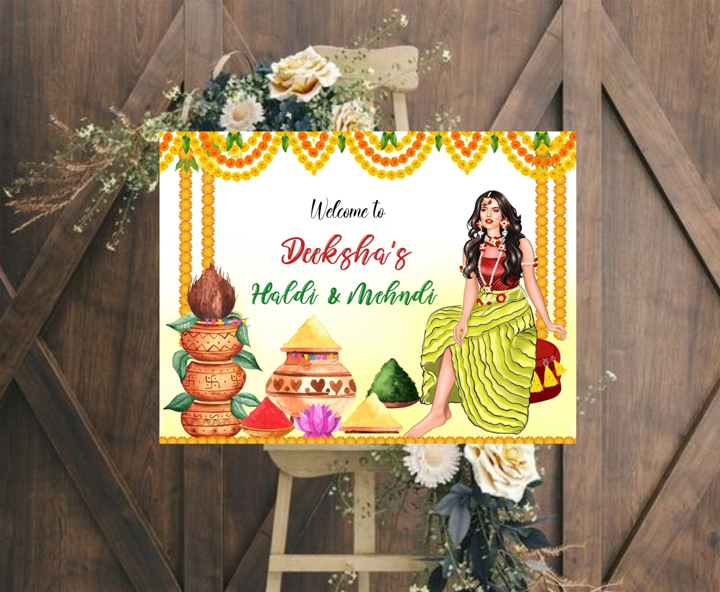 Haldi Posters as Welcome to Haldi Sign Haldi Welcome Signs & - Etsy