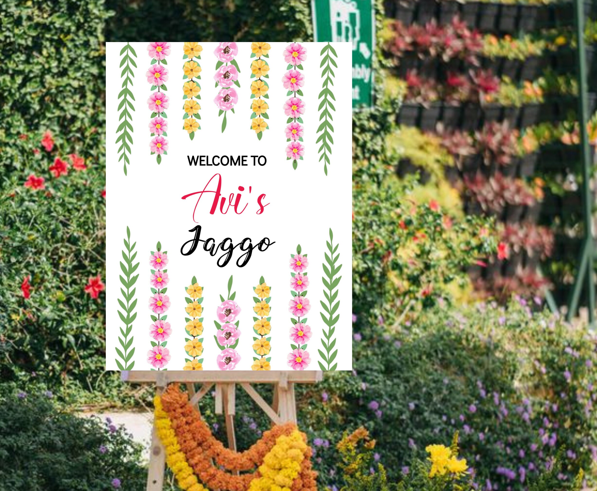 Jago Signs Welcome Board as Dholki Decor Sign Jaggo Night - Etsy Australia